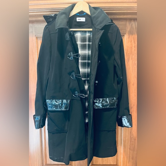 Jane Post | Jackets & Coats | Jane Post Black Rain Jacket W Zip Out ...